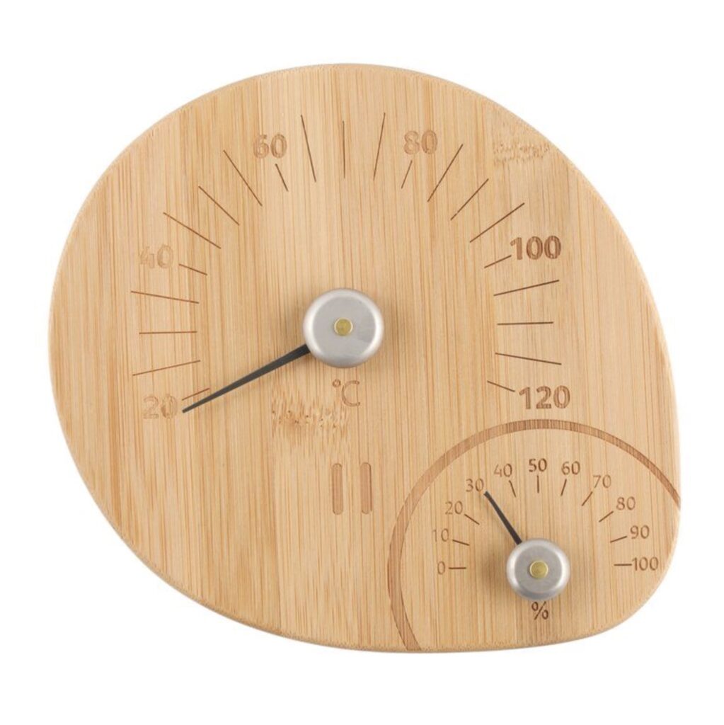 Sauna thermometer and hygrometer bamboo | Rento